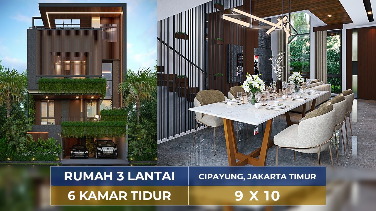 Video 3D Desain Rumah Modern 4 Lantai Bapak BDM 1634