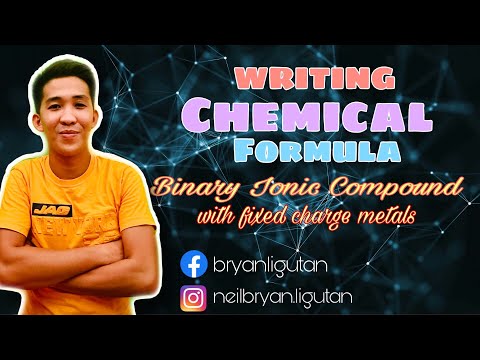 How to write a chemical formula for binary ionic compounds with fixed charge metals