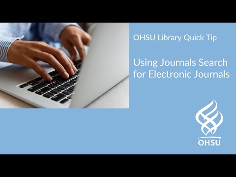 Using Journals Search for Electronic Journals