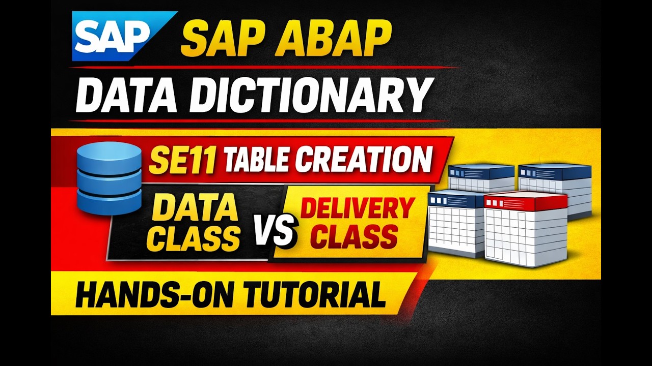 SAP ABAP for Beginners: Data Dictionary + Table Creation Step-by-Step