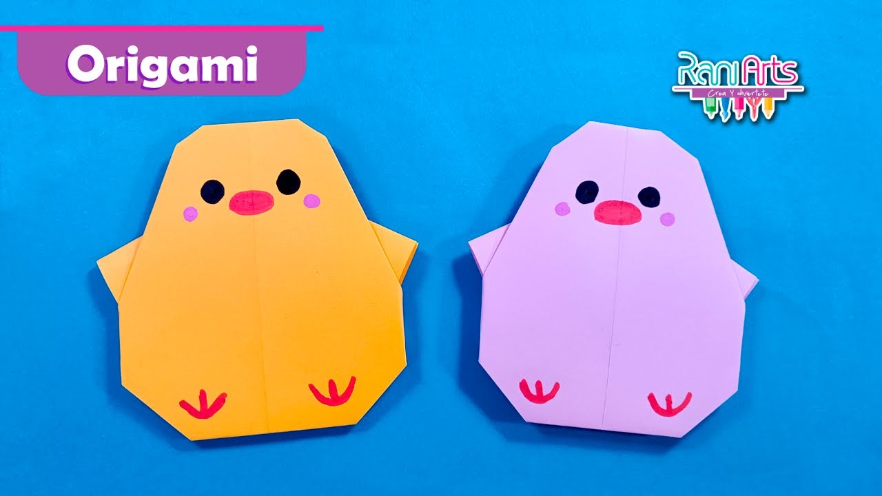 DIY - Pollo ORIGAMI - Haz un Pollo decorativo de papel muy fácil 🐥