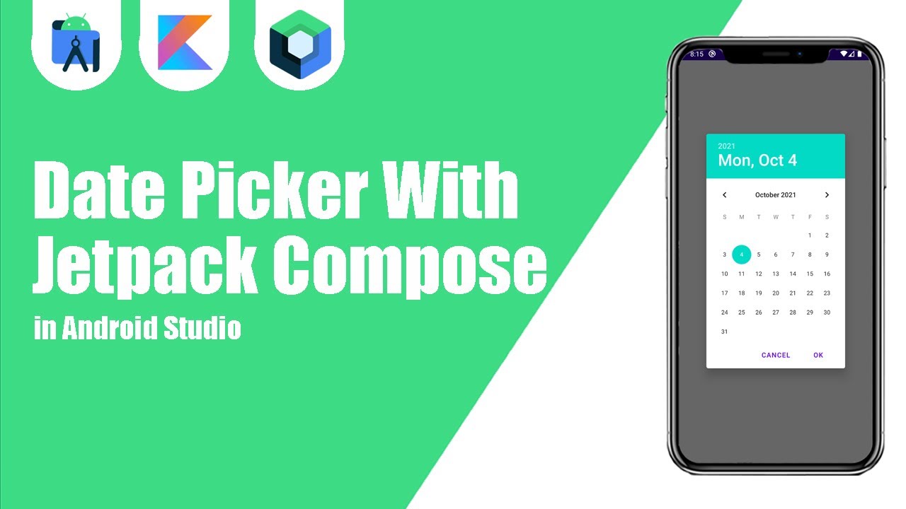 Date Picker With Jetpack Compose in Android Studio | Kotlin | Jetpack Compose | Android Tutorials