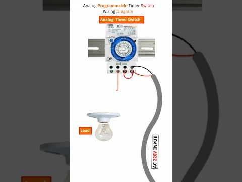 Analog Programmable Timer Switch Wiring Diagram #shortvideo