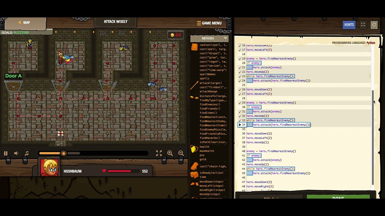 CodeCombat Attack Wisely | Method 1 | Python