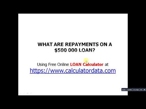 Free Online Loan Calculator - What are Repayments on a $500000 Loan? visit: www.calculatordata.com