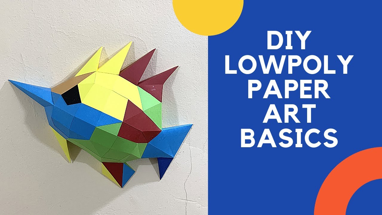LOWPOLY PAPER ART BASICS | LOWPOLY FISH | PAPERART TUTORIAL | PAPERCRAFT VIDEO | HOW TO LOWPOLY