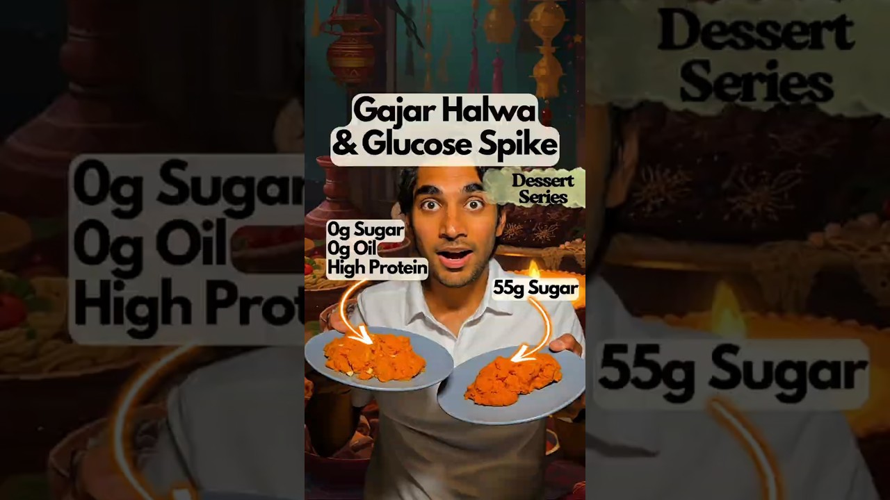 I Made Gajar Ka Halwa That’s Sweet, High-Protein & Glucose-Friendly 🥕🔥 #GajarKaHalwa #Dessert