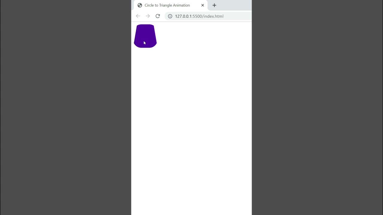 How to make Circle to Triangle using CSS Animation #html #css #animation #shorts