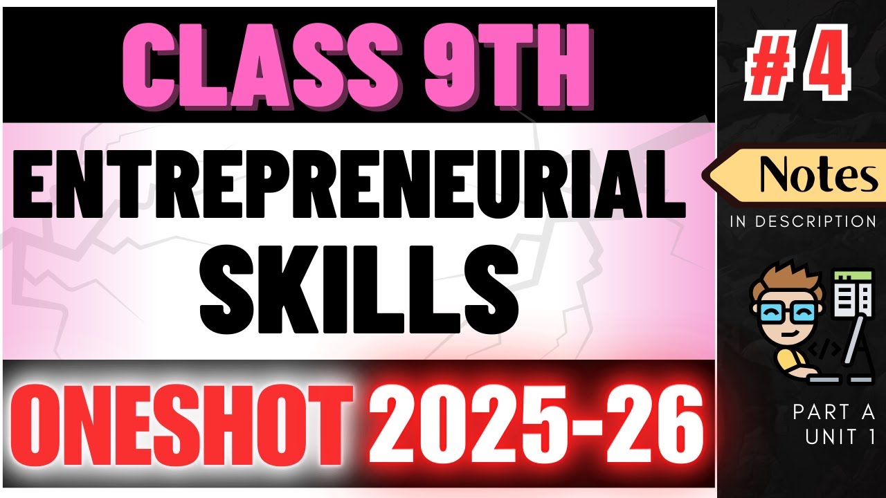 Class 9 Entrepreneurial Skills | Employability Skills UNIT4 | Complete One Shot | 2025-26