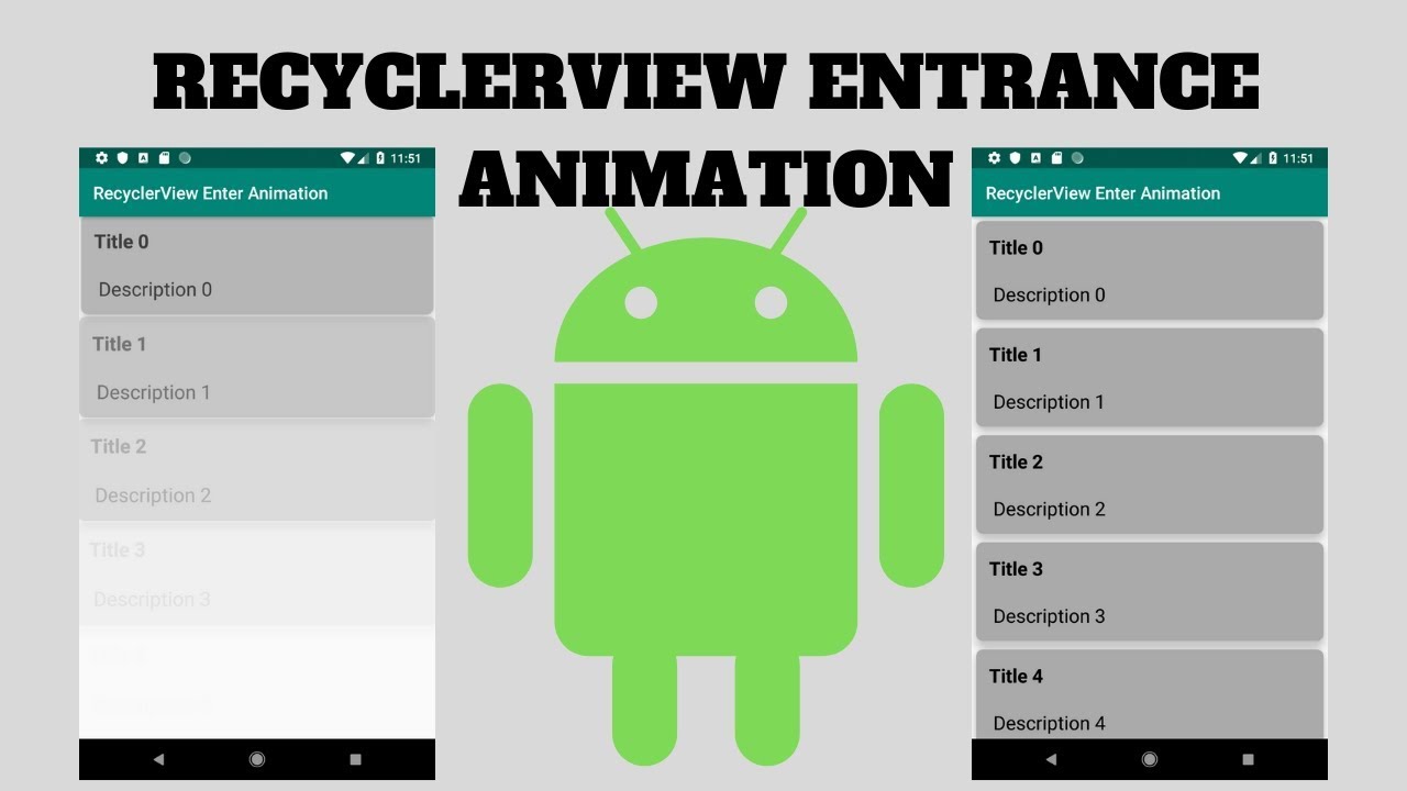 RecyclerView Entrance Animation - Android (Java)