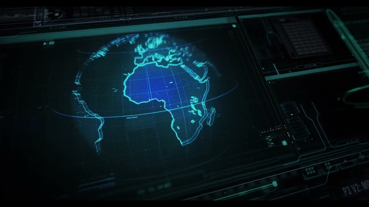 4K Map | Earth | Screen | Computerized Map | Free Stock Video Footage [ No Copyright ]