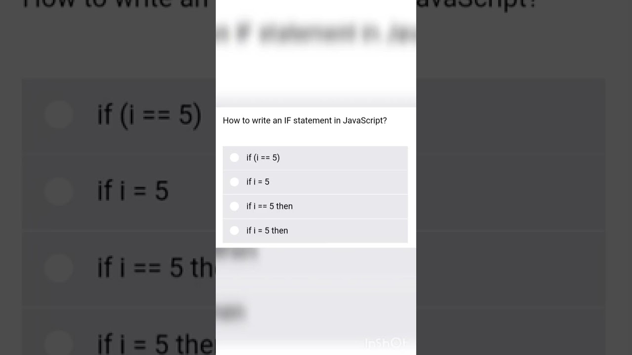 🤔🤔 how to write conditional statements in js? #js #javascript #programming #quiz #interviewquestions