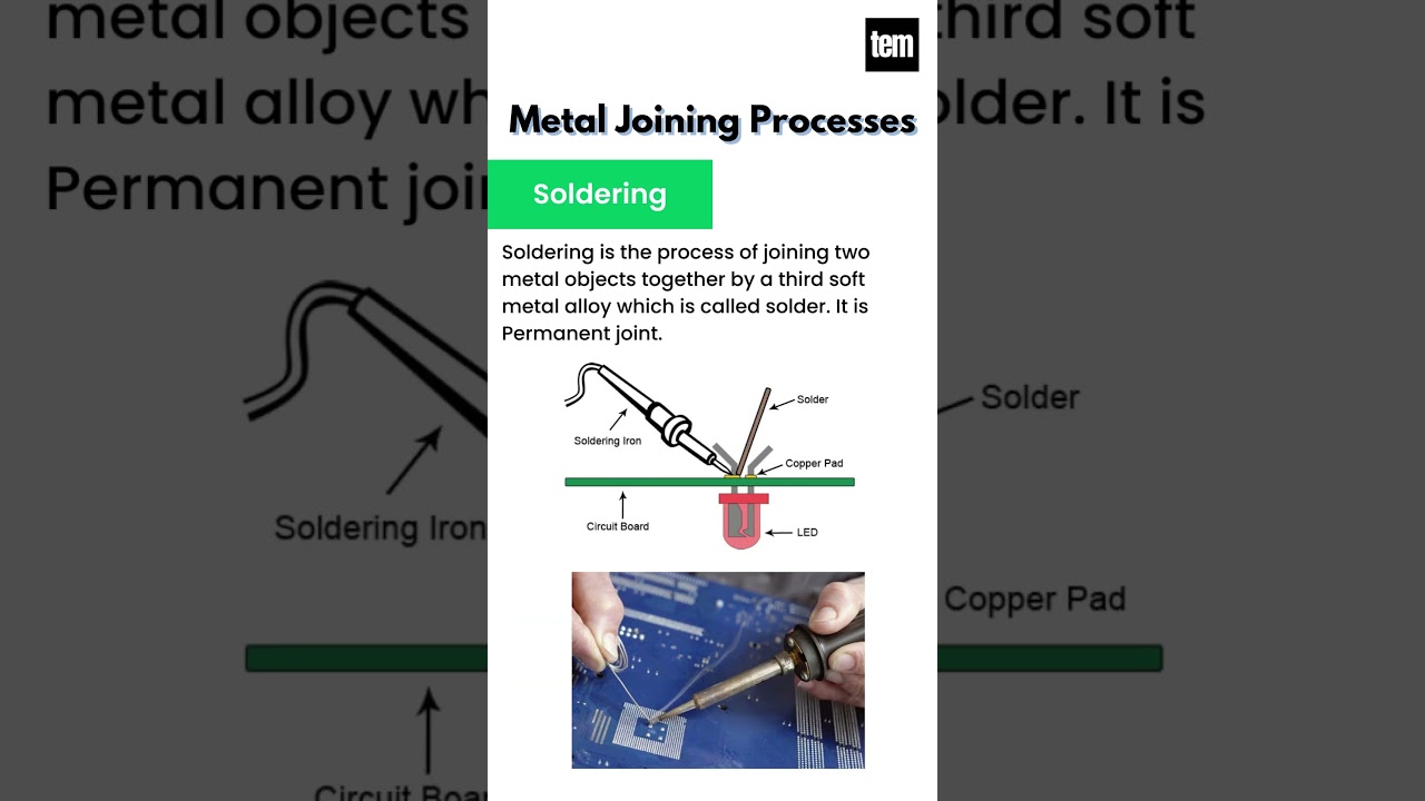 Metal Joining Processes, Welding-Soldering Process #manufacturing #shorts #youtubeshorts #shortvideo