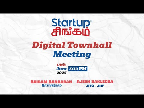 Startup Singam - Digital TownHall - Kovai Region