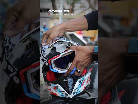 Goggles for helmet⚠️|#bike #helmet #trending #viralshorts #shorts #modified