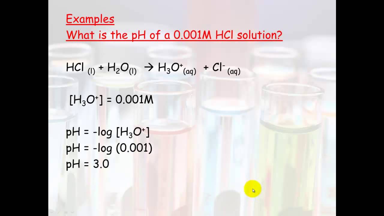 Acids & Bases 7 -  pH calculations (Part A)
