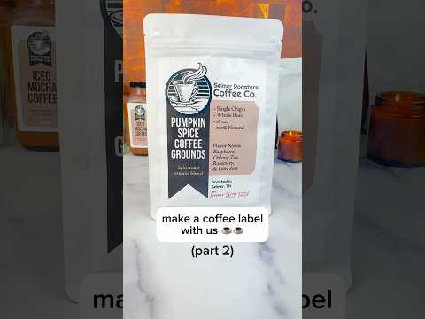 Make a COFFEE BAG label with us! ☕️ (labeling coffee pouches) #coffee