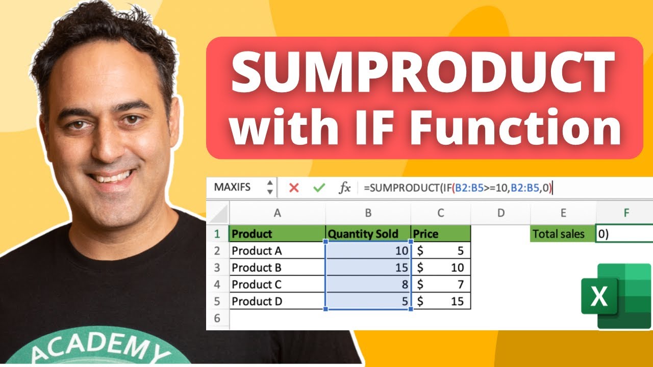 How to Use SUMPRODUCT with IF in Excel – 3 Perfect Examples