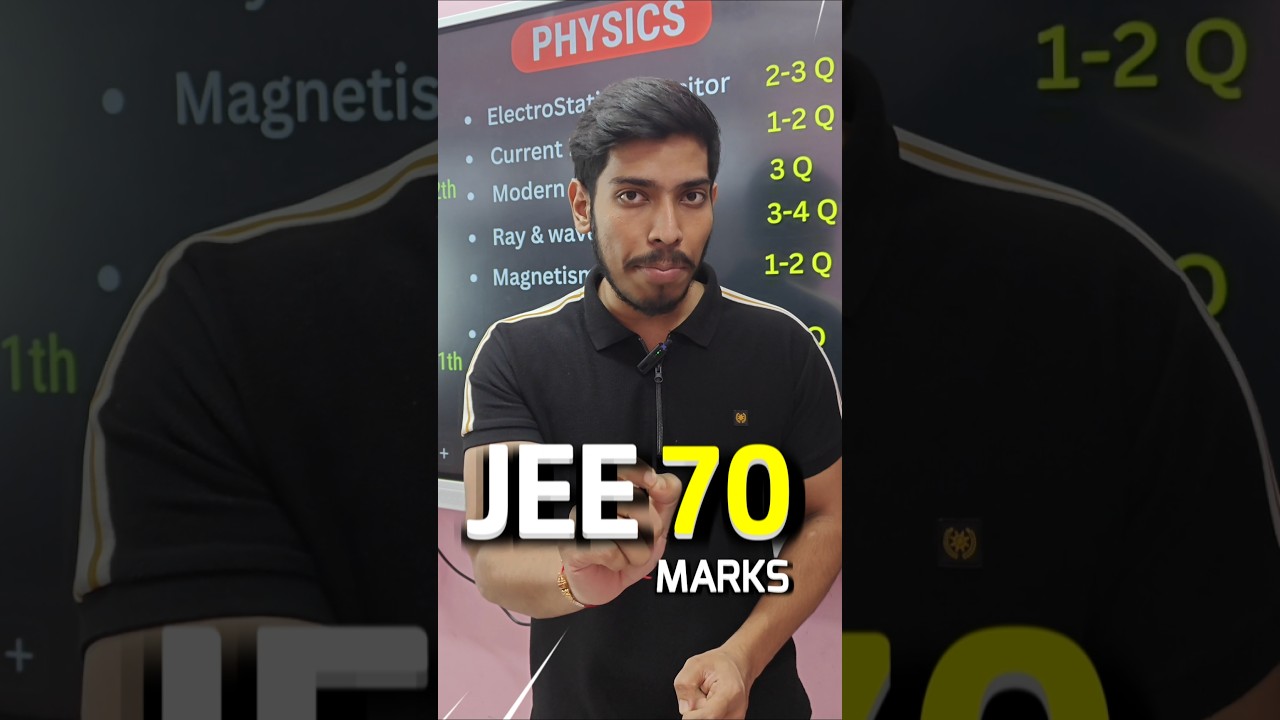 🤯 JEE PHYSICS 10 Chapters for 70+ Marks 🔥| JEE 2026 #iit #motivation