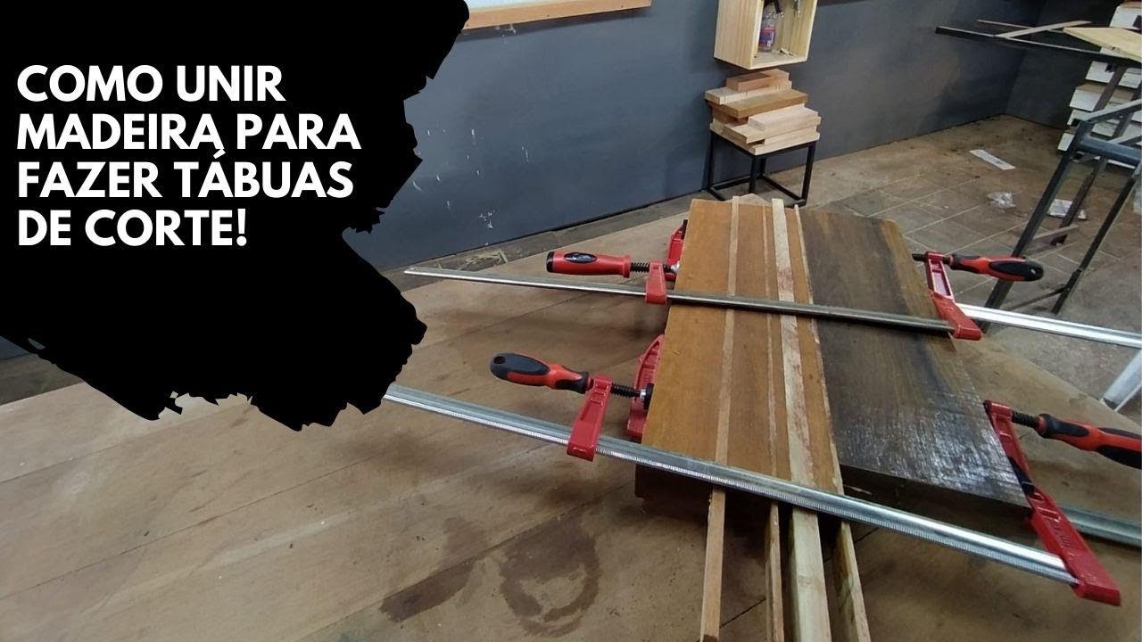 TÁBUA DE CORTE E FRIOS SUPER FORTE / COMO UNIR PRANCHAS DE MADEIRA PARA TÁBUAS DE CORTE