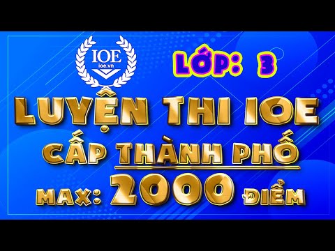 IOE lớp 3 cấp Thành Phố, IOE lớp 3 cấp Tỉnh, Max 2000 điểm