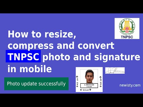 How to Prepare, Compress TNPSC 2022 Photo and Signature, Resize, Convert, Add name date, Mobile + PC