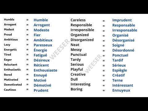 70 Adjectifs Les Plus Courants En Anglais // The Most Common Adjectives In English #WEESER