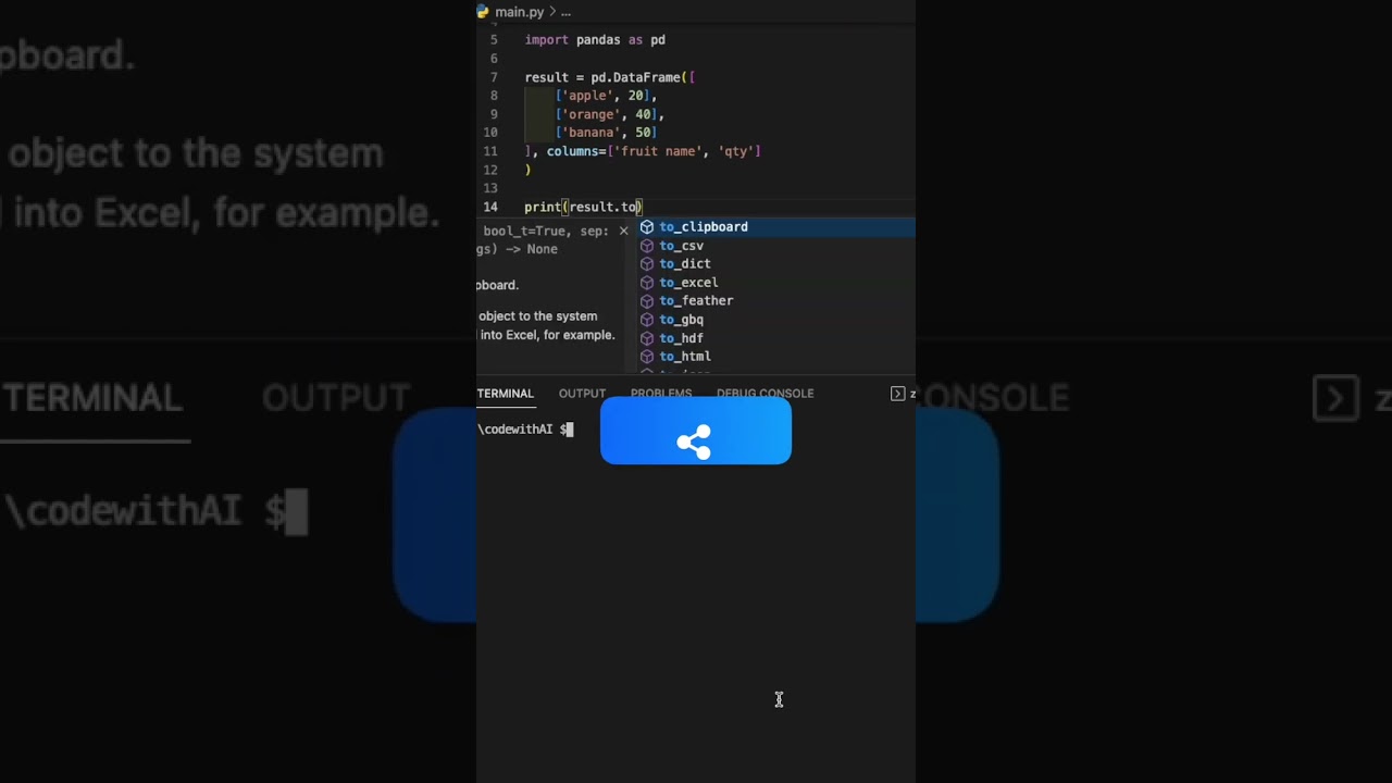 markdown data in python using pandas