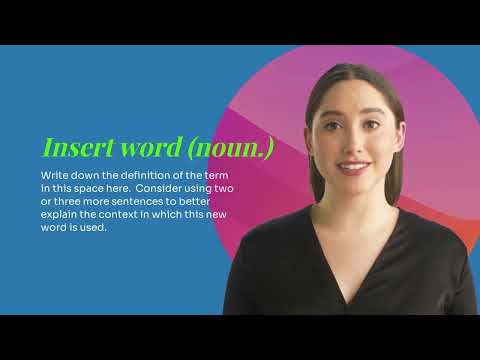 Introducing a new definition - Learning Template