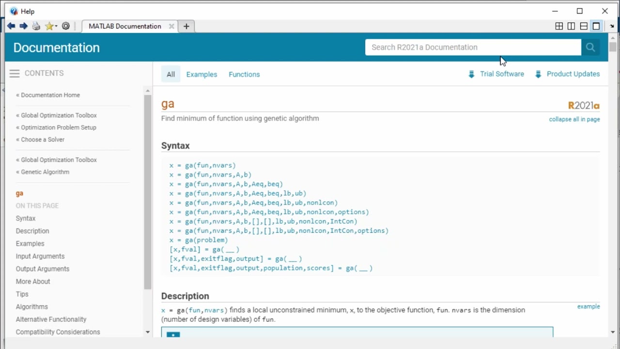 Genetic Algorithm Optimization Using Matlab