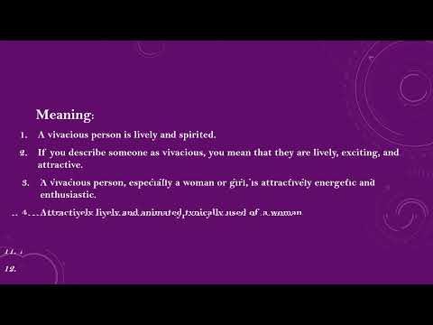 Vivacious Meaning with Examples