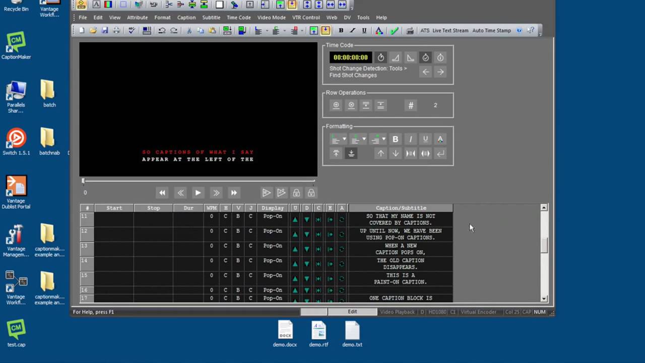CaptionMaker Tutorial Importing Text With CaptionMaker1