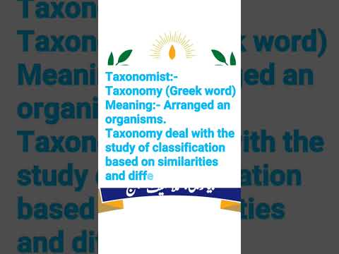 what is taxonomy.