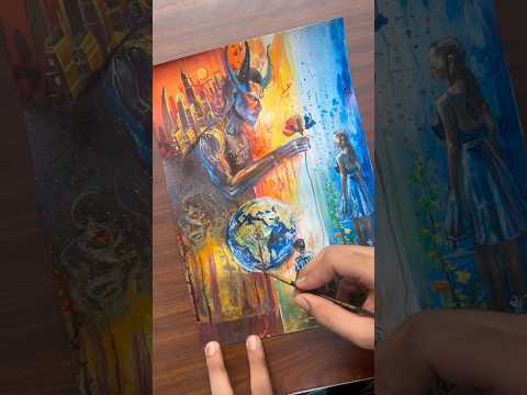 Painting on world earth day//poster making on save earth // video will come at 8:00 clock