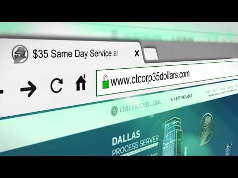 $35 Same Day Service at CT Corporation System - Dallas Process Server
