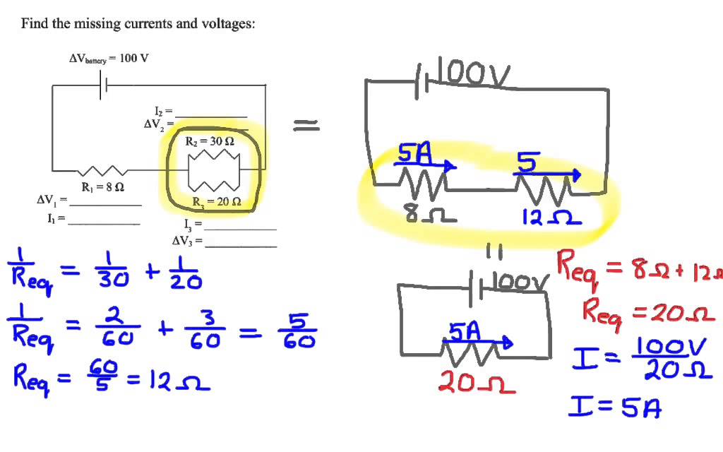 AP Physics 2 - Series and Parallel Circuit Examples
