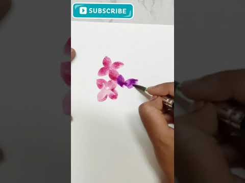 #shortsvideo Watercolour hydrangea ❣️
