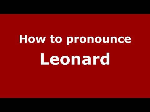 How to pronounce Leonard (Brazilian Portuguese/Brazil) - PronounceNames.com