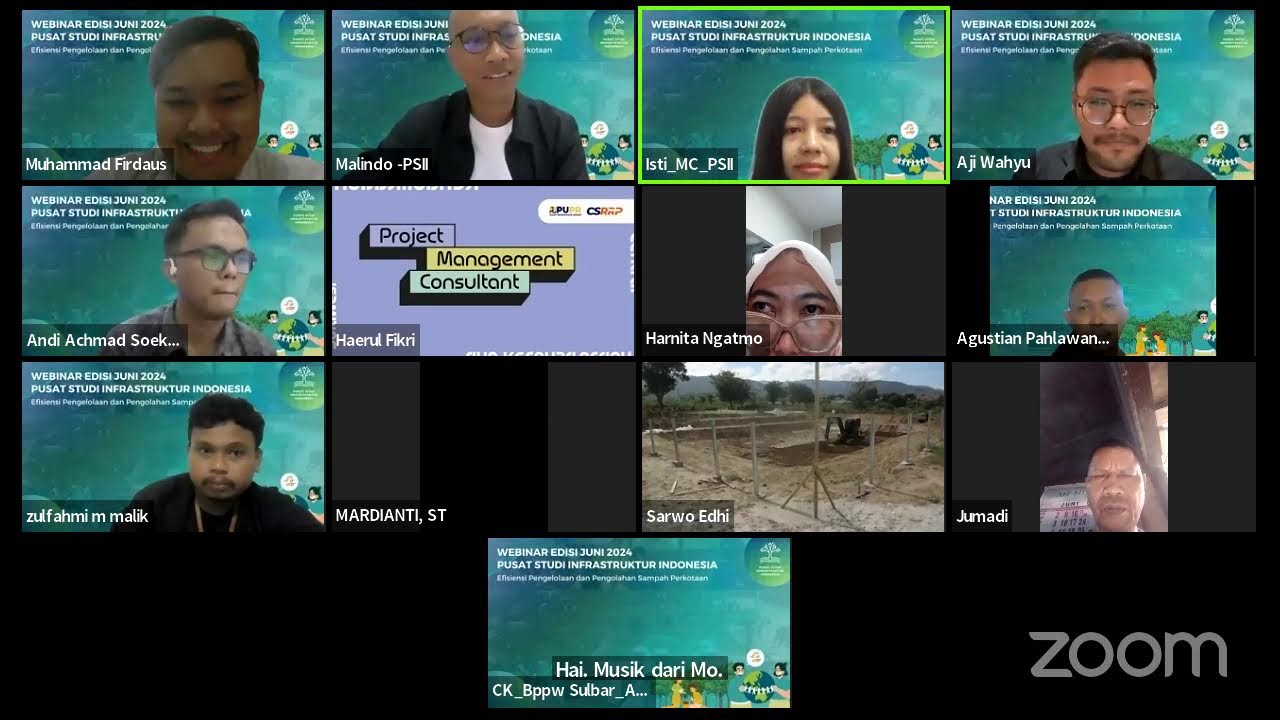Webinar PSII Edisi Juni: Efisiensi Pengelolaan dan Pengolahan Sampah Perkotaan