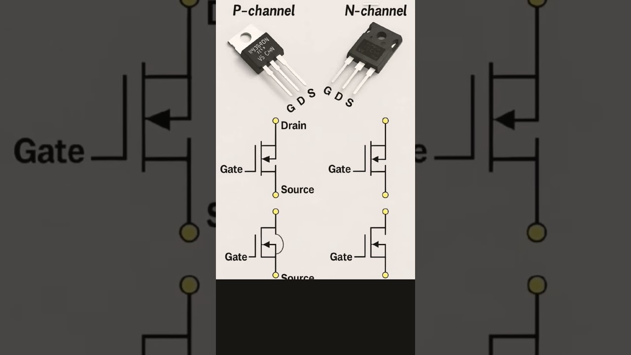 simply easy MOSFET completed knowledge P channel N channel gate source drain complete knowledge