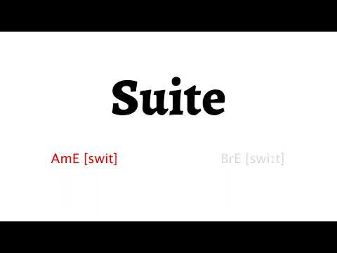 How to Pronounce suite in American English and British Englishsuite