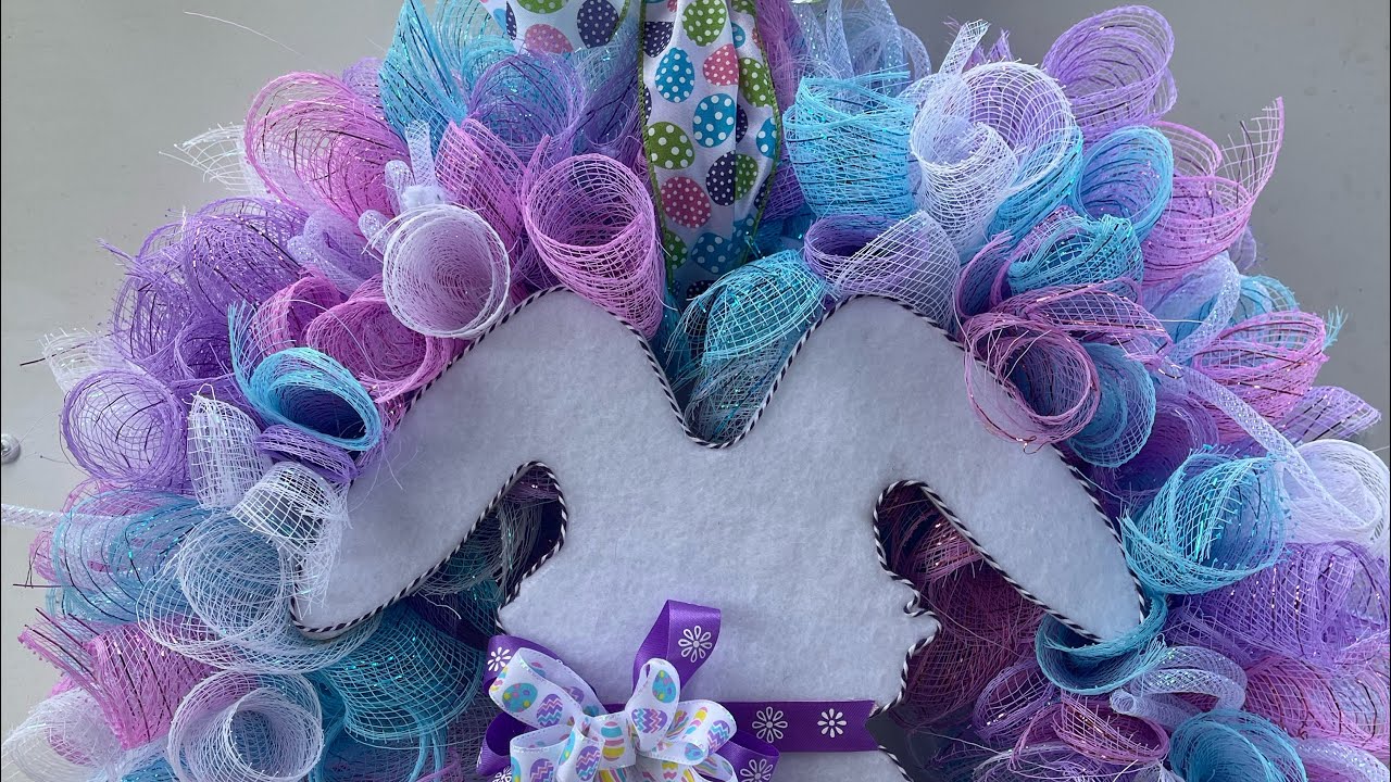 How To Make Easter Bunny Deco Mesh Wreath