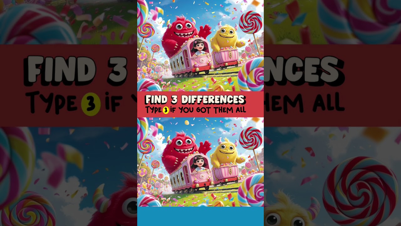 EYES CHALLENGE - Find the 3 Differences! #quiz #viral #trending