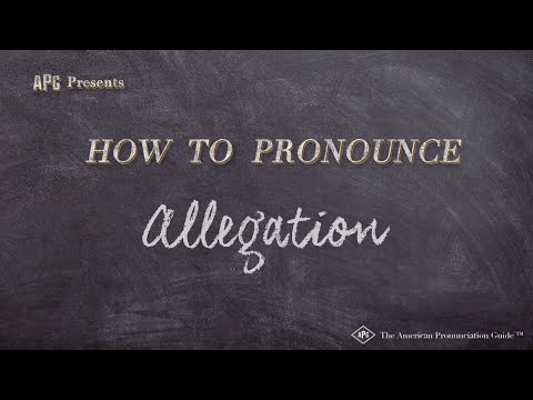 How to Pronounce Allegation (Real Life Examples!)