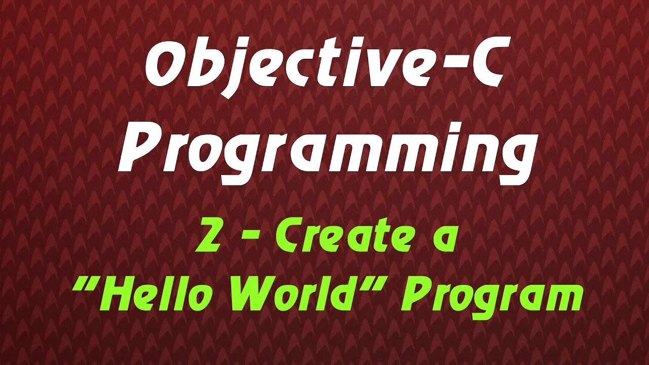 Objective C Programming - Tutorial 2 - Create a 