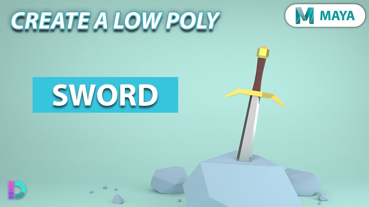 Model A Low Poly Sword In Maya | Basic Short Sword