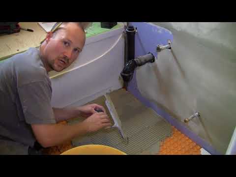 How to Tile a Bathroom 49: Mosaic Floor Tiles Part 1