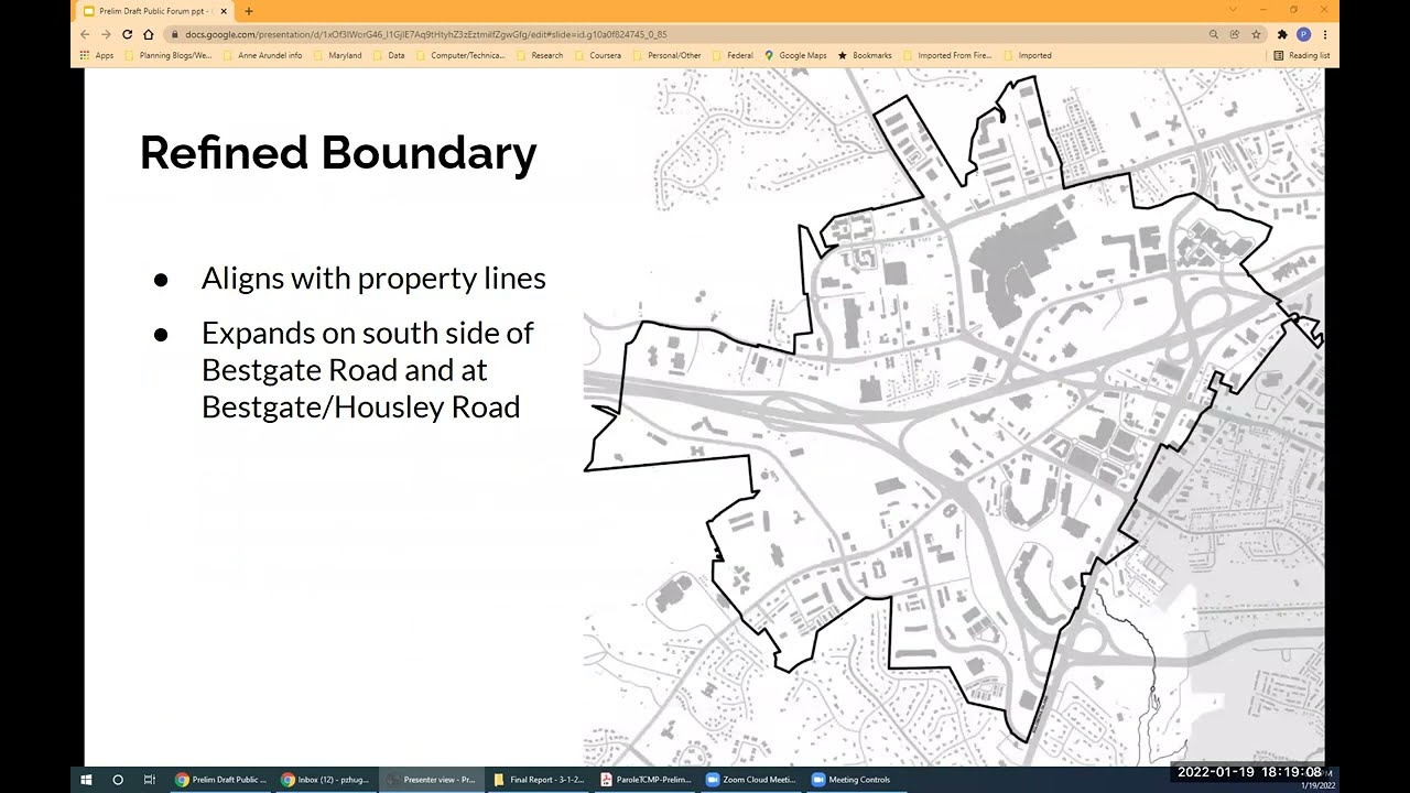 Parole Preliminary Draft Master Plan Public Forum | January 1st, 2022