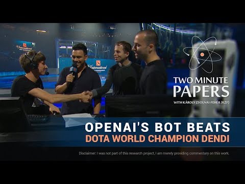OpenAI's Bot Beats DOTA World Champion Dendi | Two Minute Papers #180