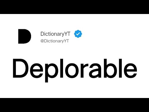 Deplorable Meaning in English